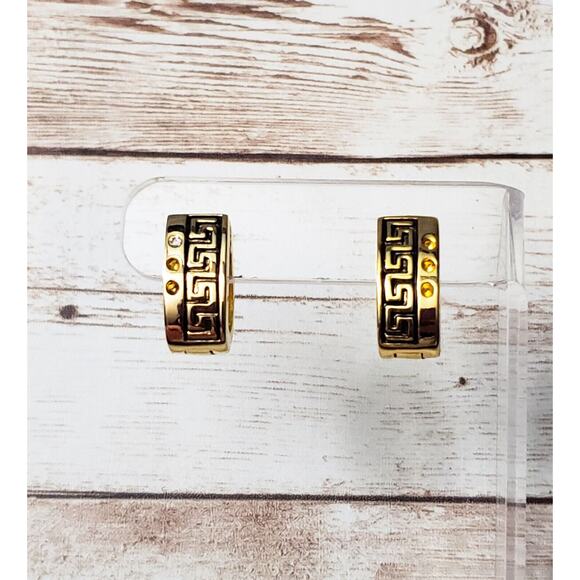 Vintage | Jewelry | Vintage Magnetic Clip On Earrings Gold Tone Greek ...